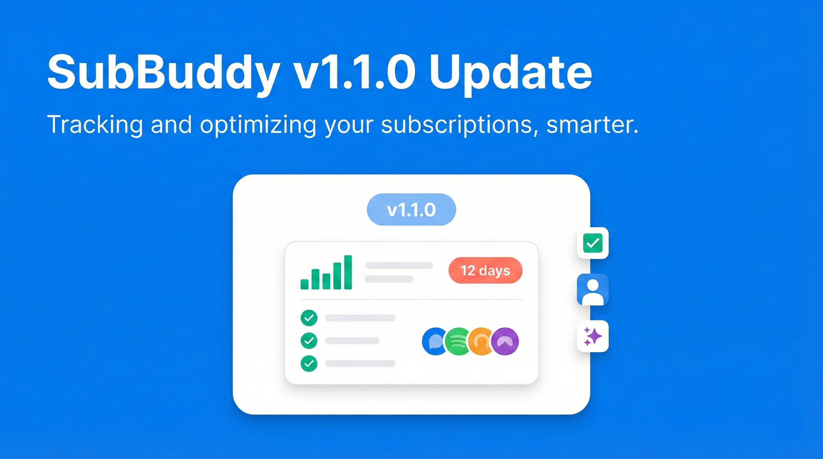 SubBuddy v1.1.0: Subscription Detail View, Bulk Actions & More